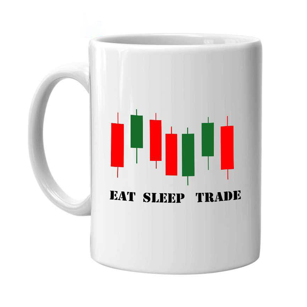ماگ تریدر طرح eat sleep trade - کازماز ترید شاپ