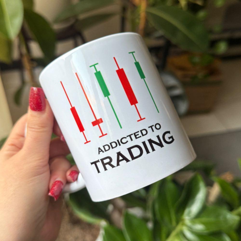 ماگ تریدر طرح معتاد به ترید | addicted to trading - کازماز ترید شاپ